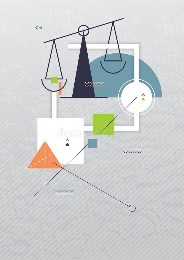 Law Elements Design. Vector Illustration Decorative Design Stock Vector ...