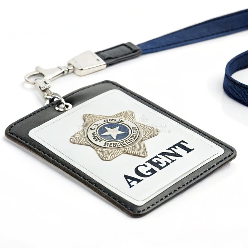 Badge Agent Isolated on White Background Stock Illustration ...
