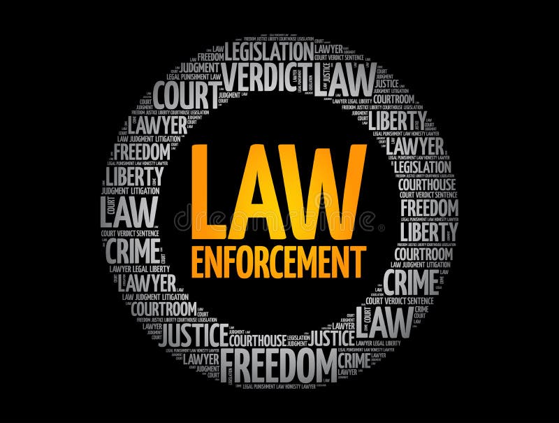 Law Enforcement Word Cloud Collage Stock Illustration - Illustration of ...