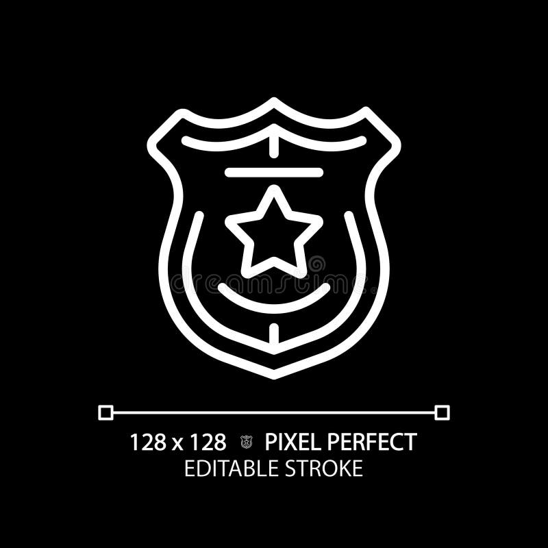 Law Enforcement Pixel Perfect White Linear Icon for Dark Theme Stock ... Law Enforcement Pixel Perfect White Linear Icon for Dark Theme Stock ...