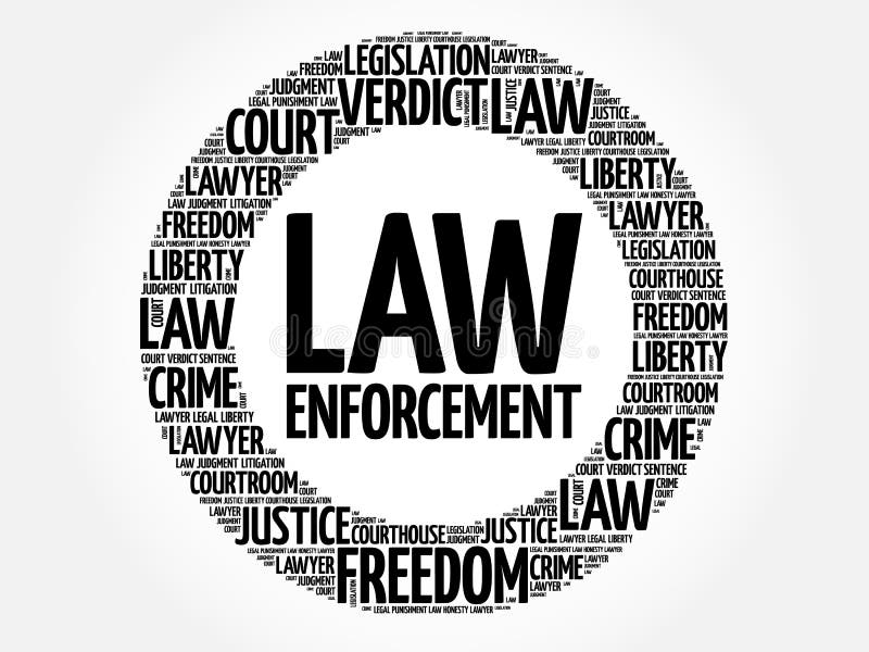 Law Enforcement Word Cloud Collage Stock Illustration - Illustration of ...