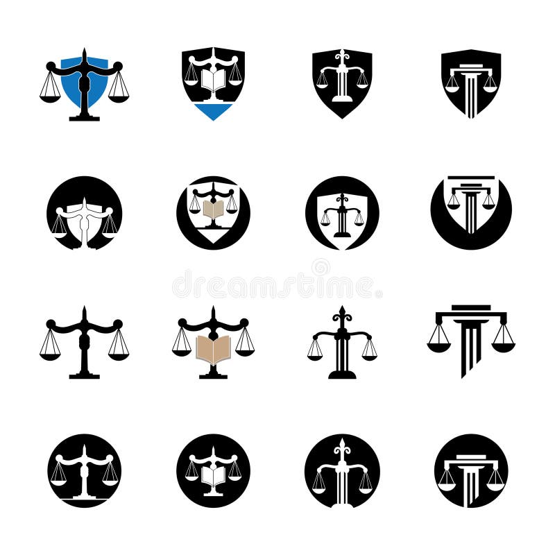 Law Firm Logo and Icon Design Template-vector Stock Illustration ...
