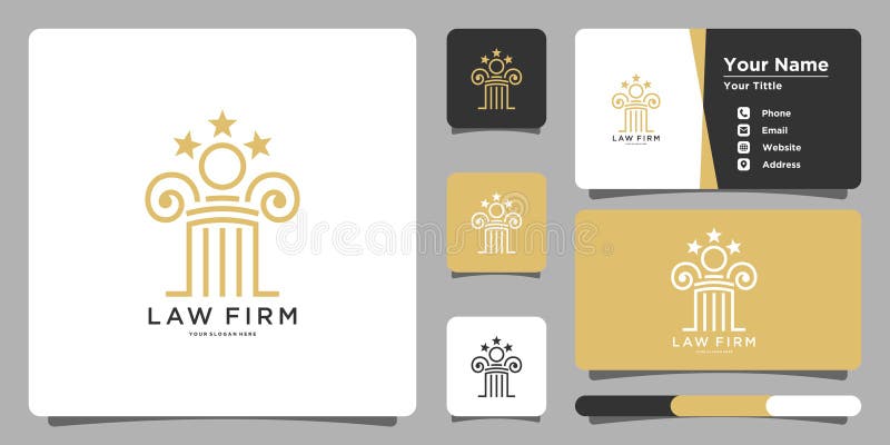 Law Firm Logo Vector with Unique Style Stock Illustration ...