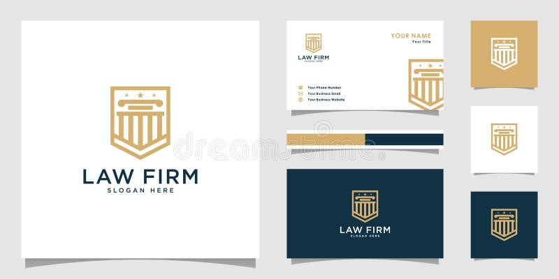 Law Firm Shield Logo Vector Design Stock Vector - Illustration of logo ...