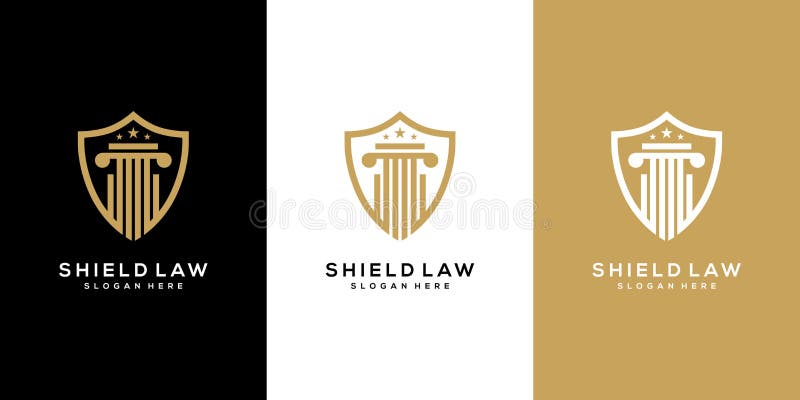 Shield Logo Design Law Legal Security Guard Stock Illustrations – 797 ...