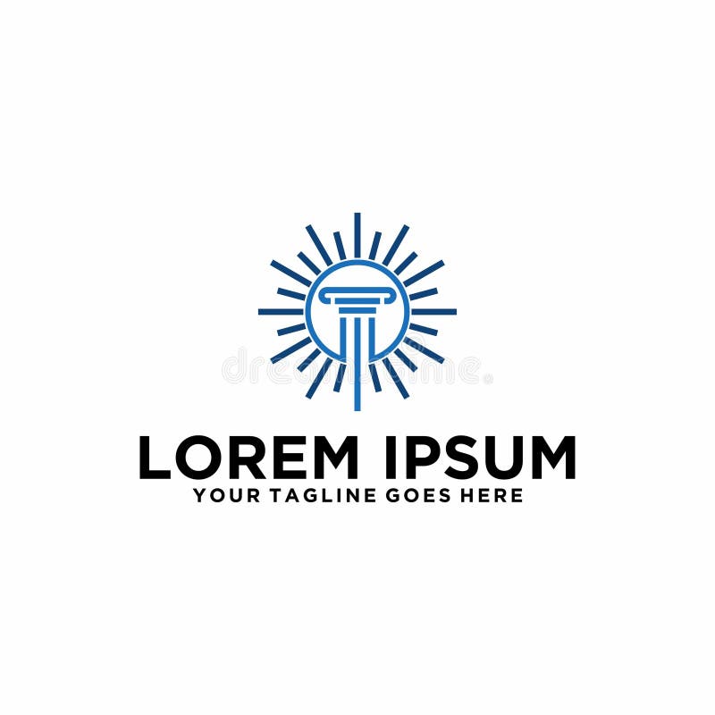 Law Firm Sun Light logo stock illustration. Illustration of dots ...