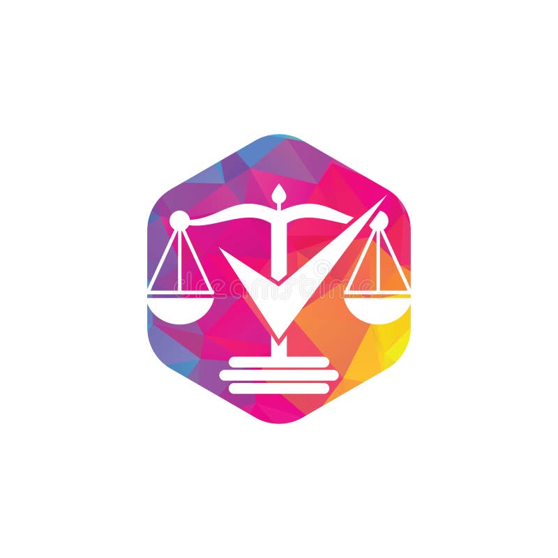 Law Firm Vector Logo Design. Stock Vector - Illustration of justice ...