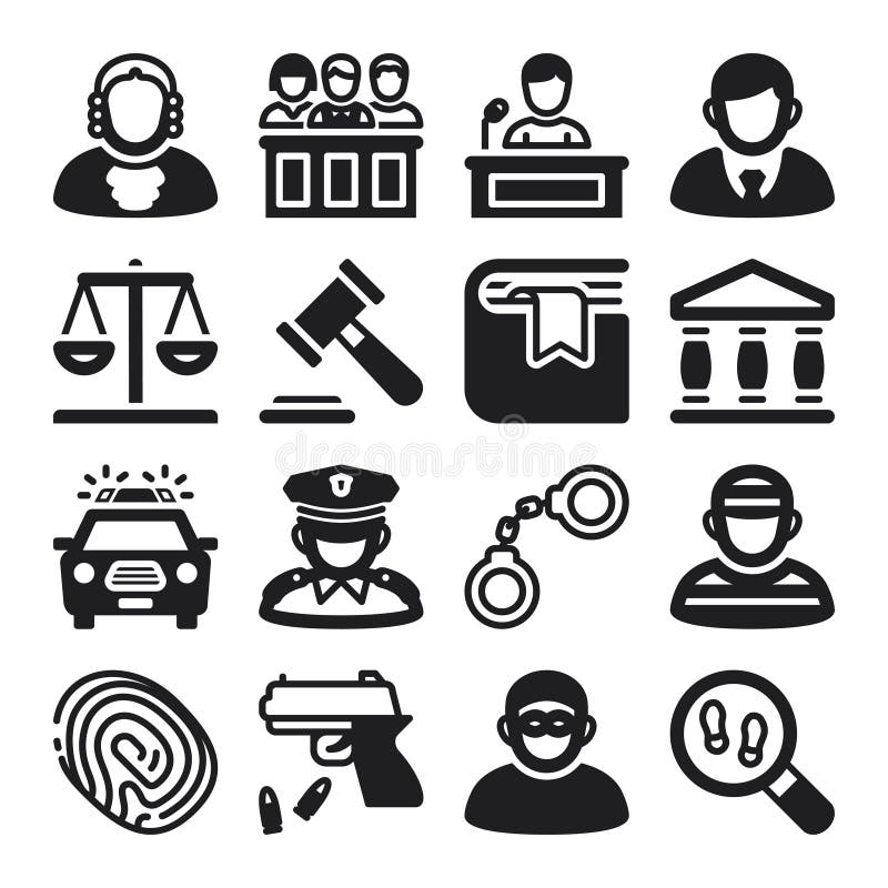 Law Icons Black Stock Illustrations – 8,241 Law Icons Black Stock ...
