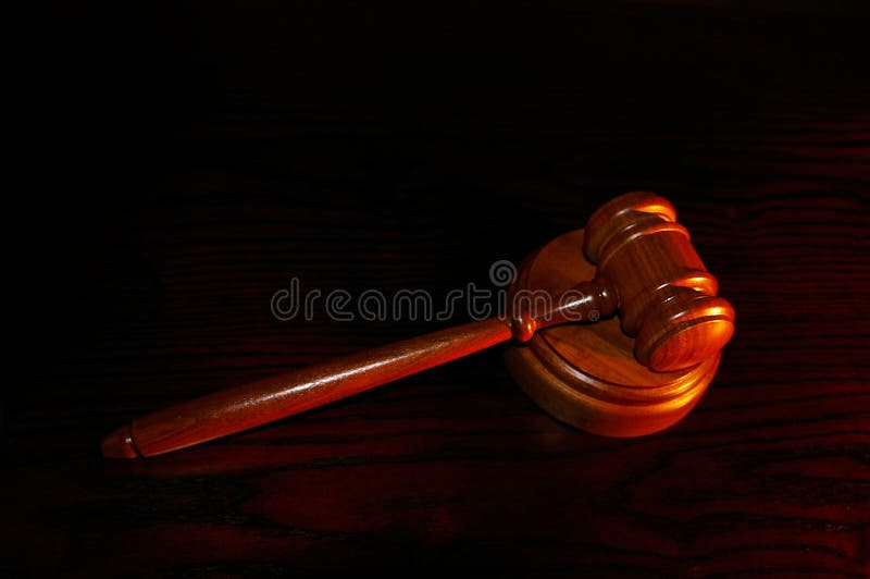 Row of Law Books and Wooden Gavel Stock Illustration - Illustration of ...