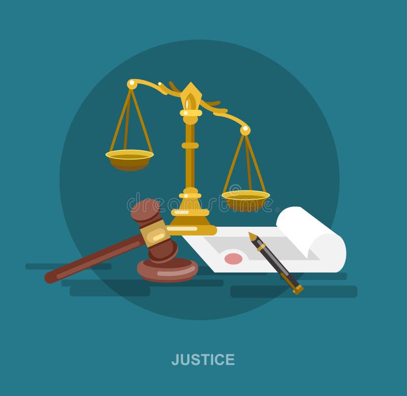 Law Horizontal Banner Set with Judicial System Elements Vector ...