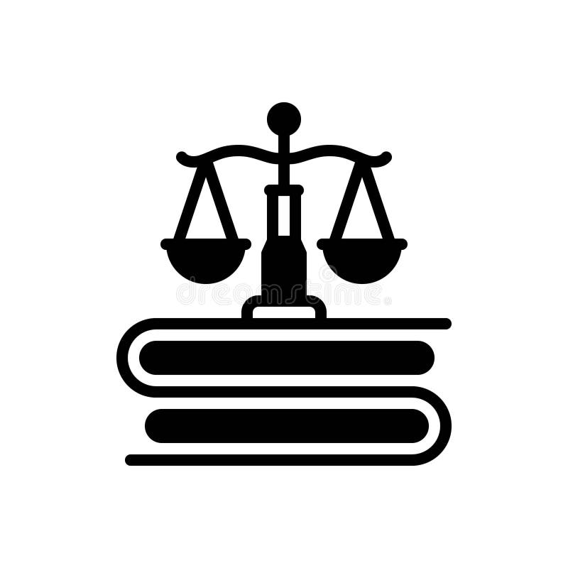 Black Solid Icon for Law, Enactment and Justice Stock Illustration ...