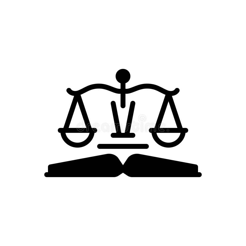 Black Solid Icon for Law, Enactment and Justice Stock Illustration ...