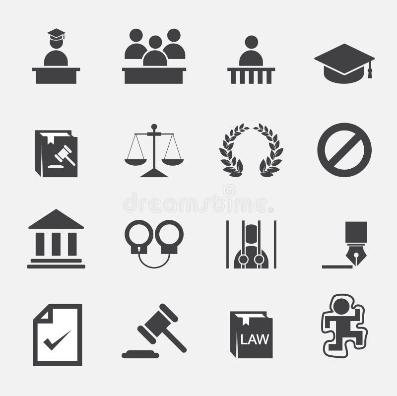 Law icon stock vector. Illustration of black, fingerprint - 47724347