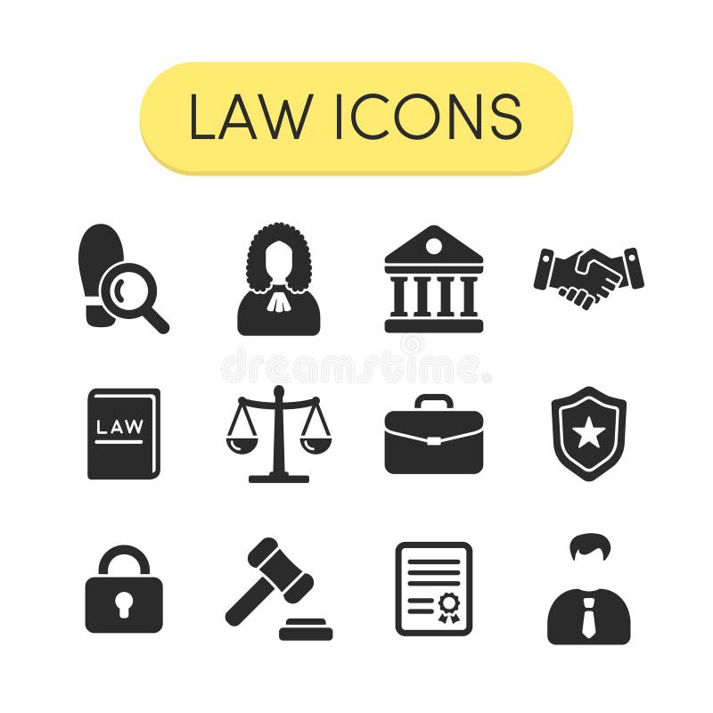Law Icons Black Stock Illustrations – 8,241 Law Icons Black Stock ...