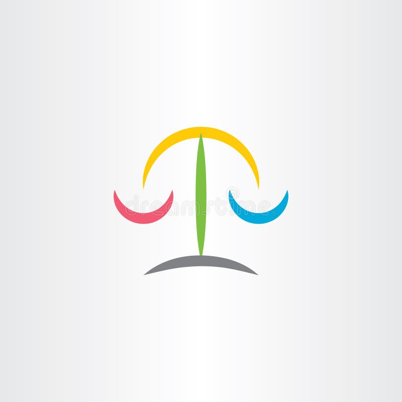 Law Judge Scale Icon Illustration Logo Stock Vector - Illustration of ...