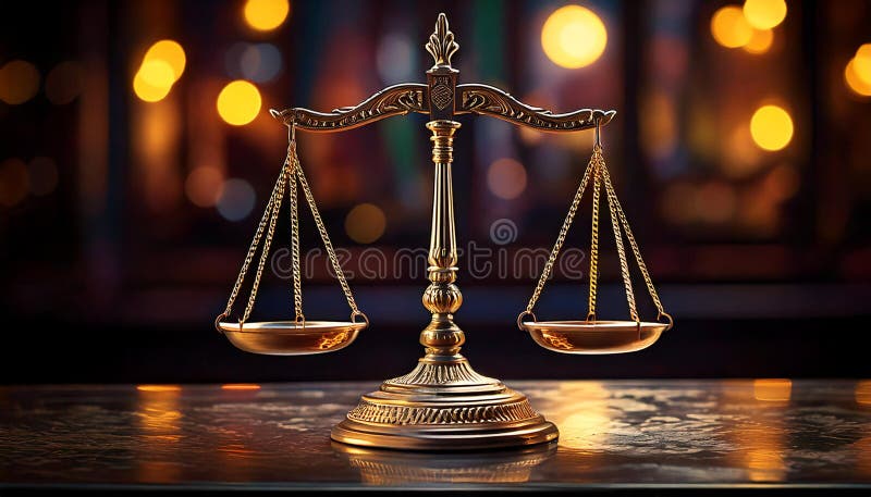 Law and Judgment: the Symbolic Weighing Scale Stock Illustration ...