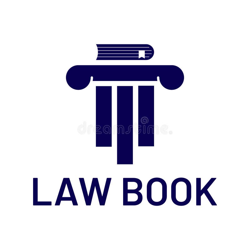 Law Justice Book Flat Minimalist Logo Design Stock Illustration ...