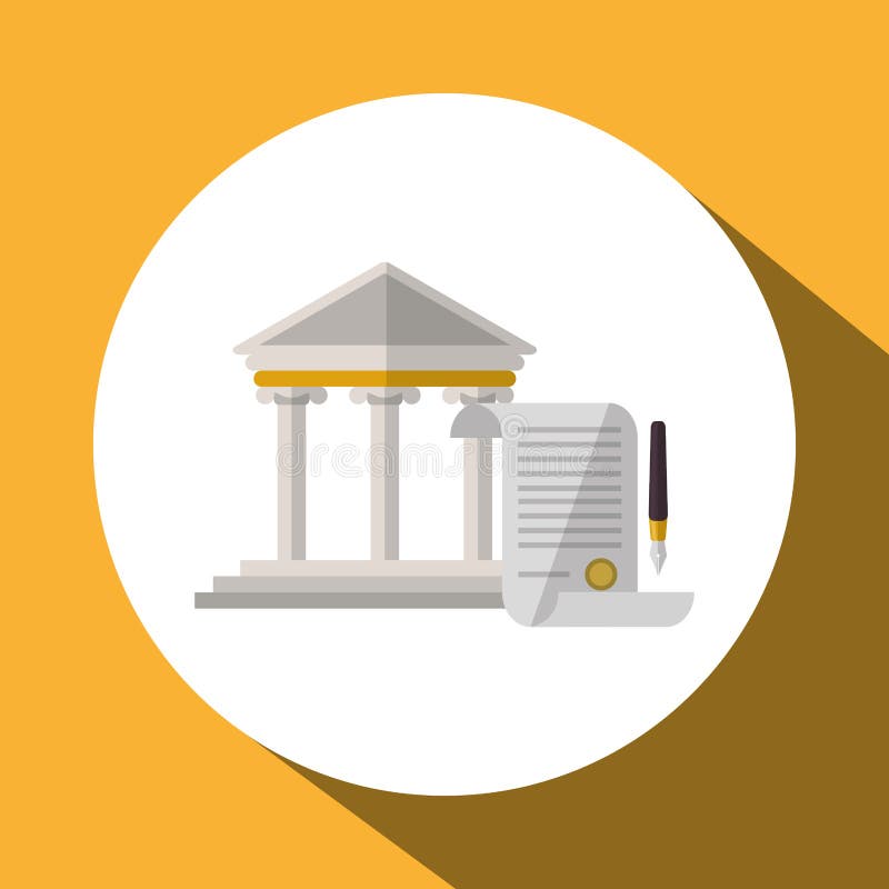 Law and Justice Building Design Stock Vector - Illustration of equality ...