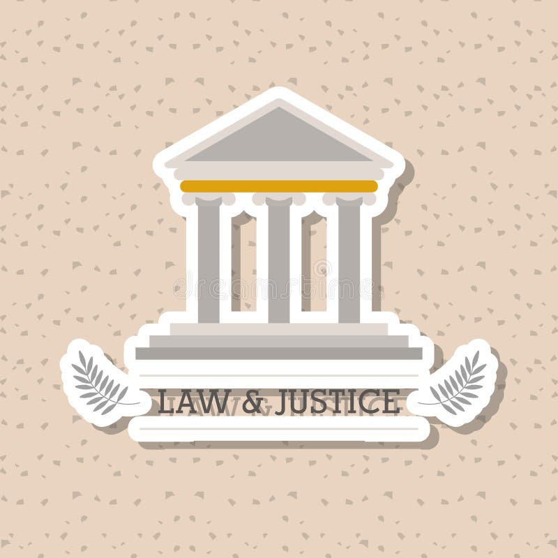 Law and Justice Building Design, Vector Illustration Stock Vector ...