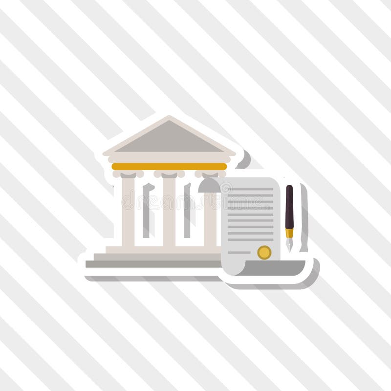 Law and Justice Building Design, Vector Illustration Stock Vector ...