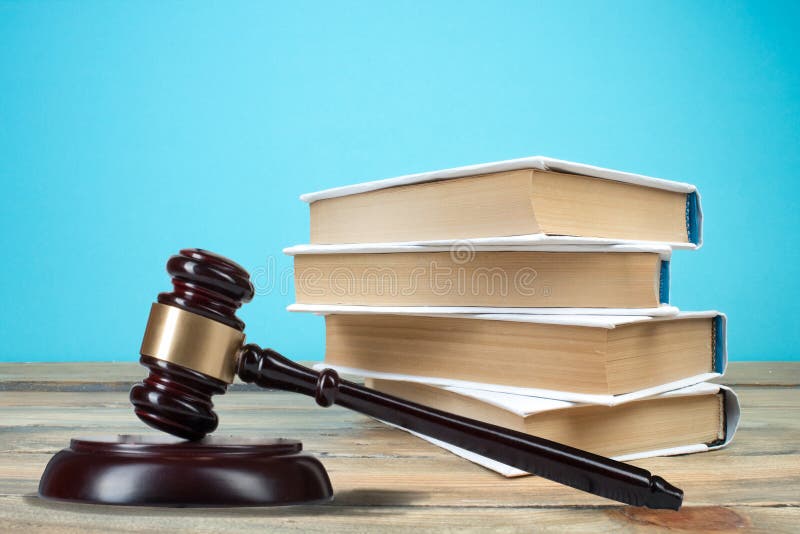 Law and Justice, Legality Concept, Judge Gavel on Blue Background, Law ...