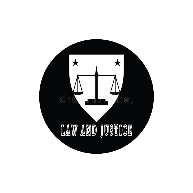 Law and Justice Logo Vector Template Illustration Stock Vector ...