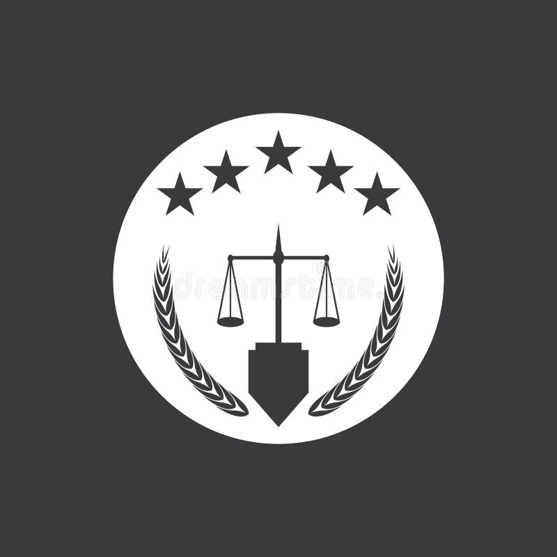 Law and Justice Logo Vector Template Illustration Stock Vector ...