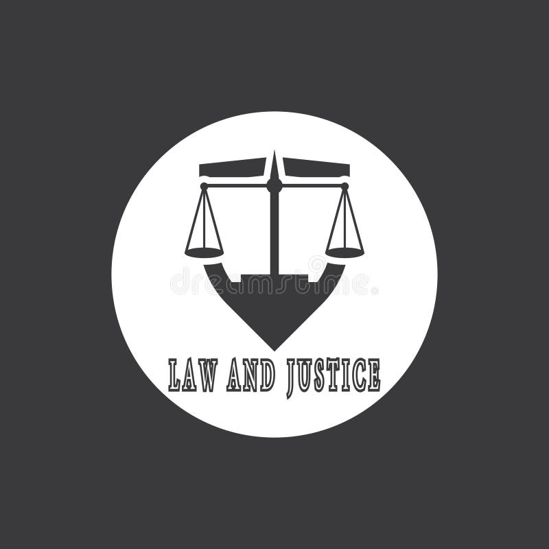 Law and Justice Logo Vector Template Illustration Stock Vector ...