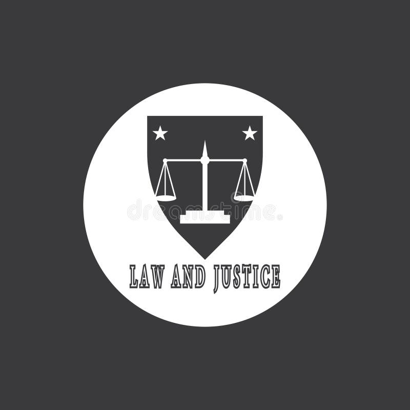 Law and Justice Logo Vector Template Illustration Stock Vector ...