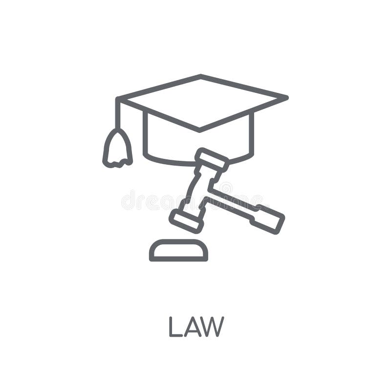 Law Linear Icon. Modern Outline Law Logo Concept On White Backgr Stock ...