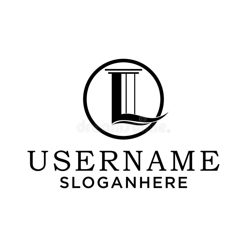 Law Logo Concept Black and White Stock Vector - Illustration of legal ...