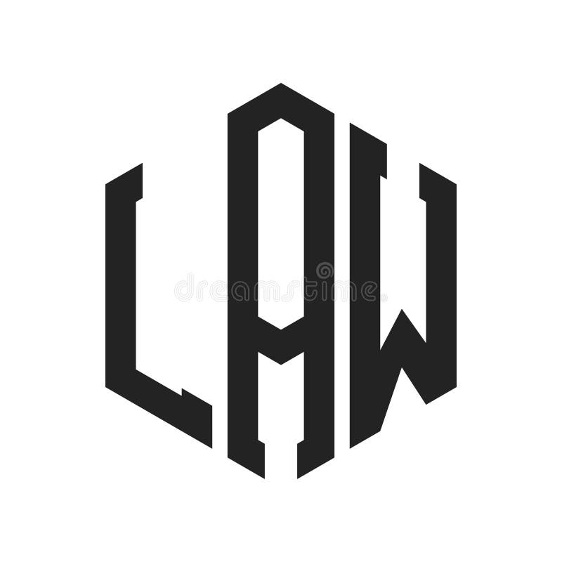LAW Logo Design. Initial Letter LAW Monogram Logo Using Hexagon Shape ...