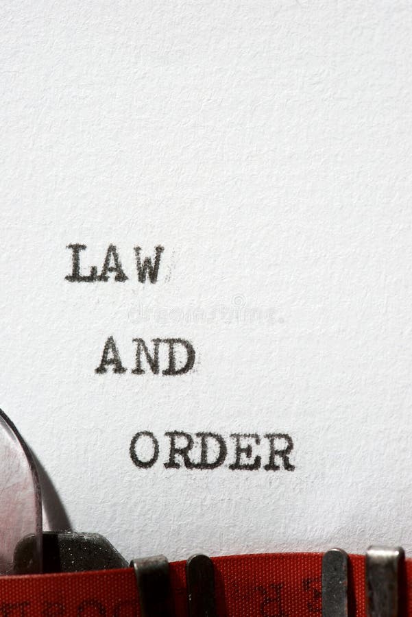 Law and order stock image. Image of typewriter, typed - 263441069
