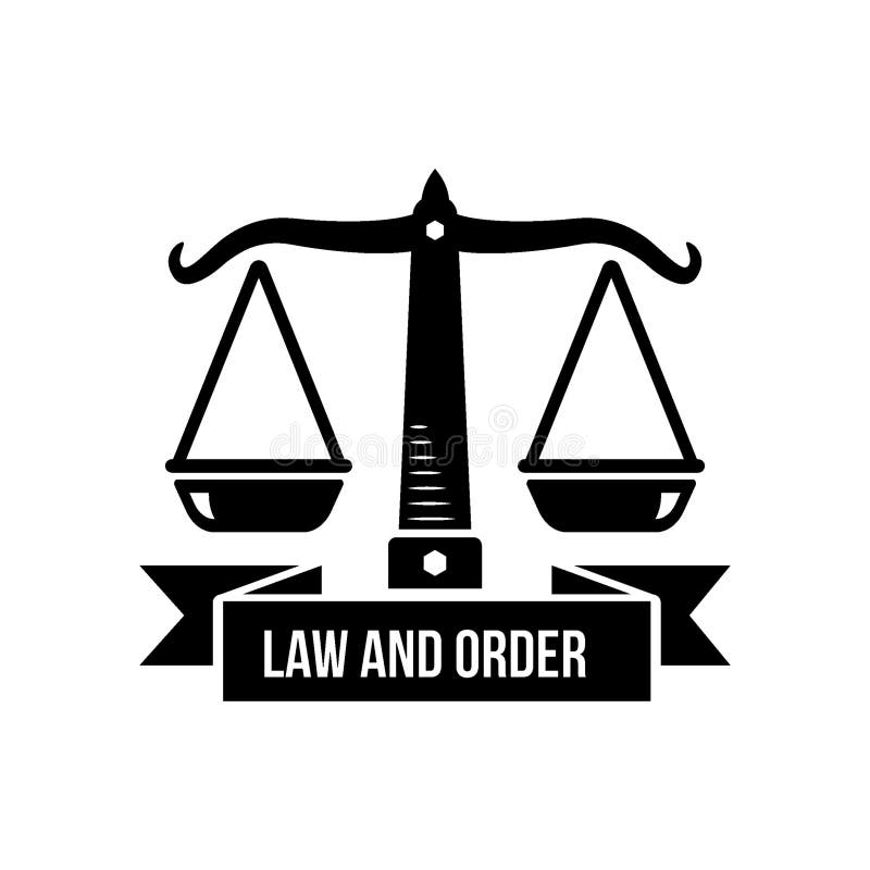Law and Order Logo Element. Vector Illustration Decorative Design Stock ...