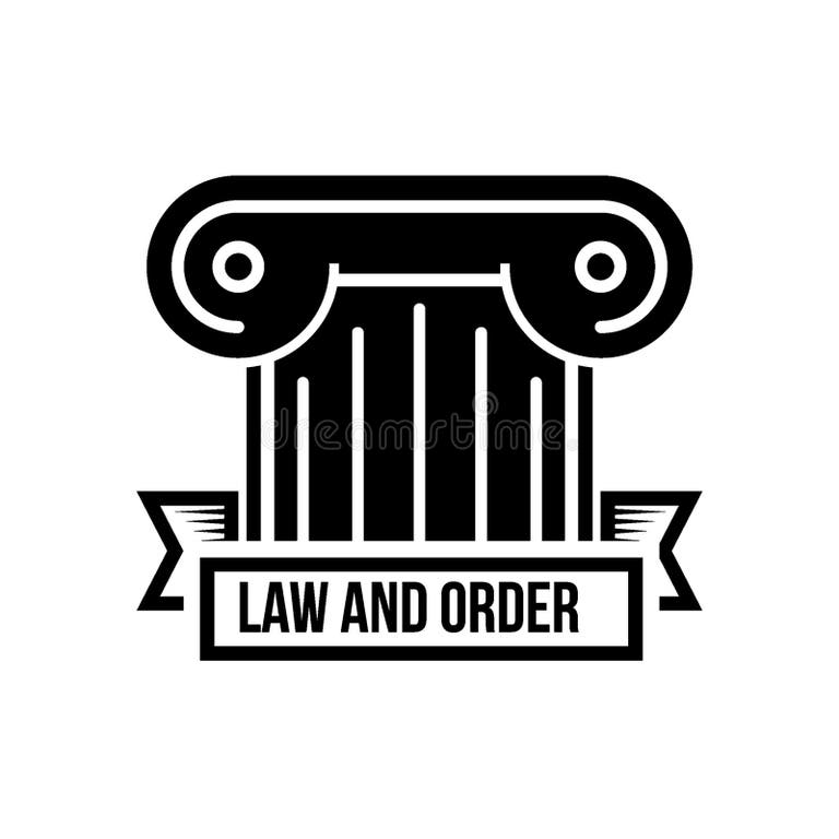 Law and Order Logo Element. Vector Illustration Decorative Design Stock ...