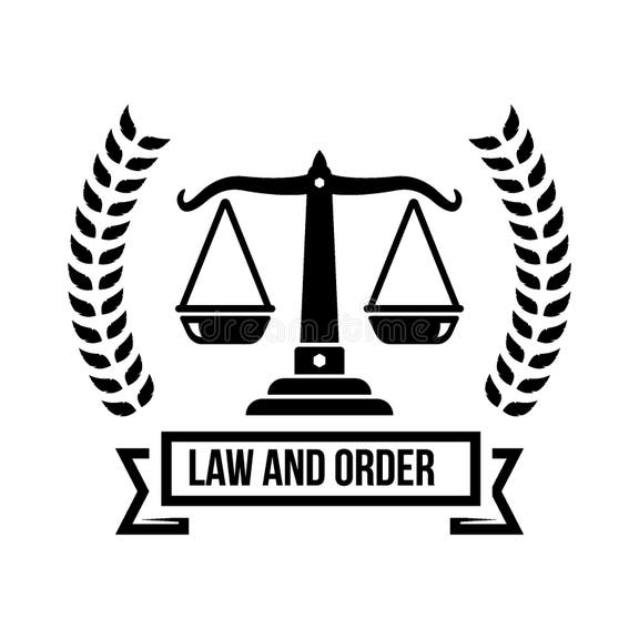 Law and Order Logo Element. Vector Illustration Decorative Design Stock ...