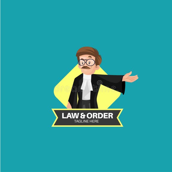 Law and Order Vector Mascot Logo Stock Vector - Illustration of ...