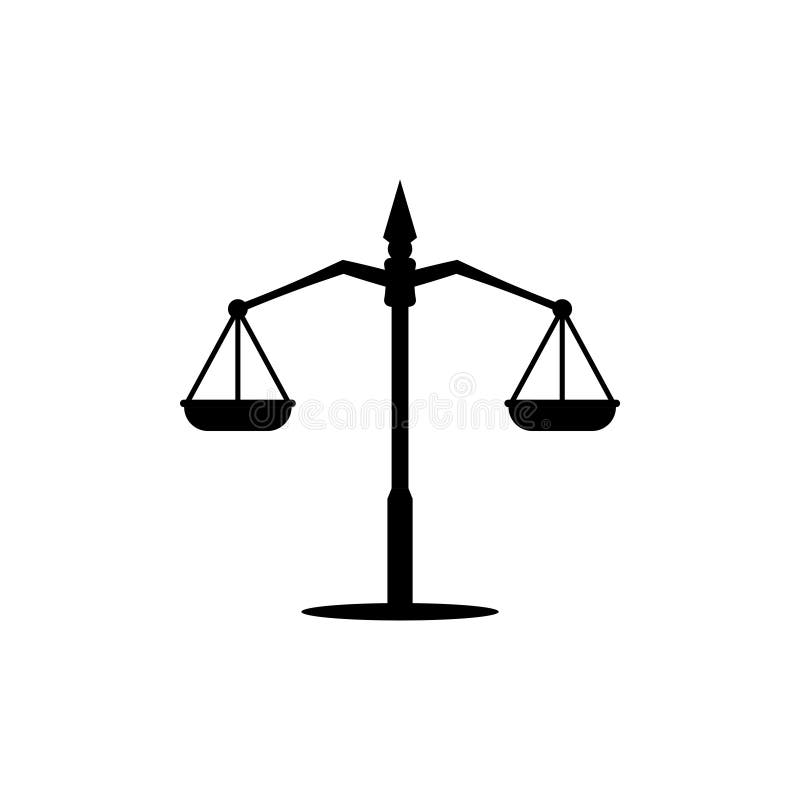 Law Scale Icon Design Template Vector Isolated Illustration Stock ...