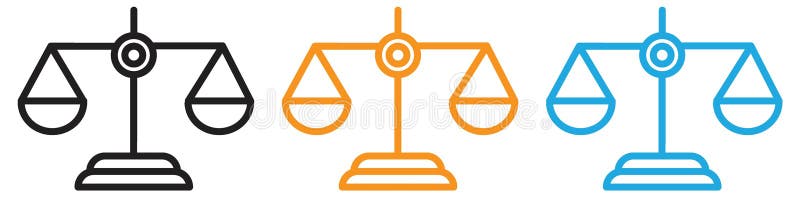 Law Scale Icon Vector Logo Set Collection for Web App Ui Stock ...
