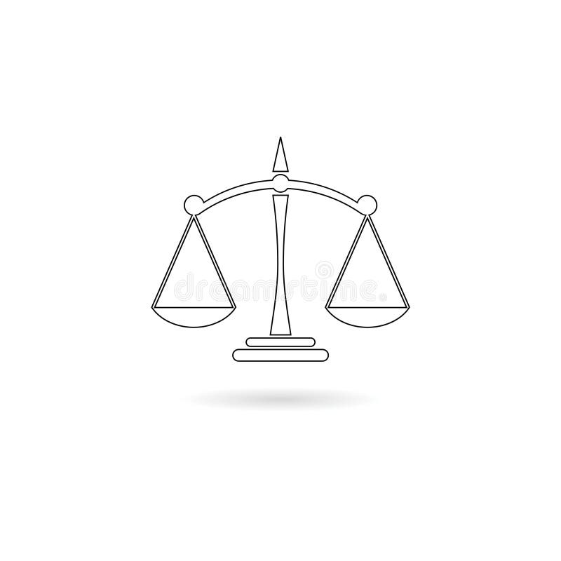 Law Scale Line Icon. Linear Style Sign for Mobile Concept and Web ...