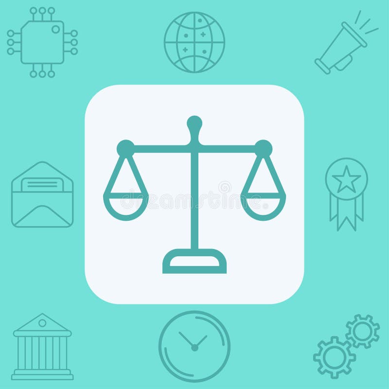 Law Scale Vector Icon Sign Symbol Stock Vector - Illustration of ...