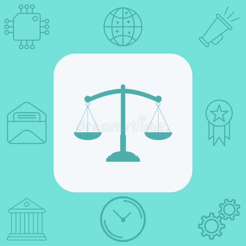 Law Scale Vector Icon Sign Symbol Stock Vector - Illustration of lawyer ...
