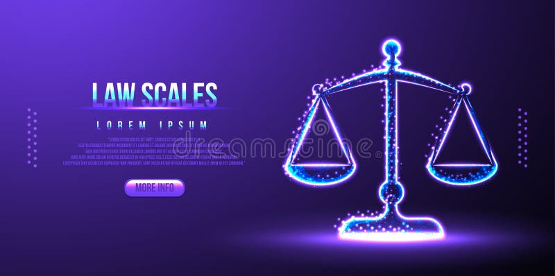 Law Scales, Judge Balance, Low Poly Wireframe Stock Vector ...