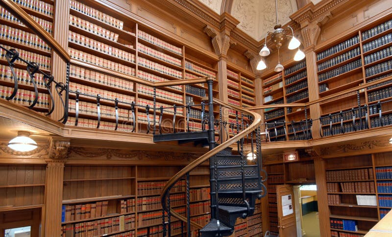 Law school library stock image. Image of receding, research - 5337237