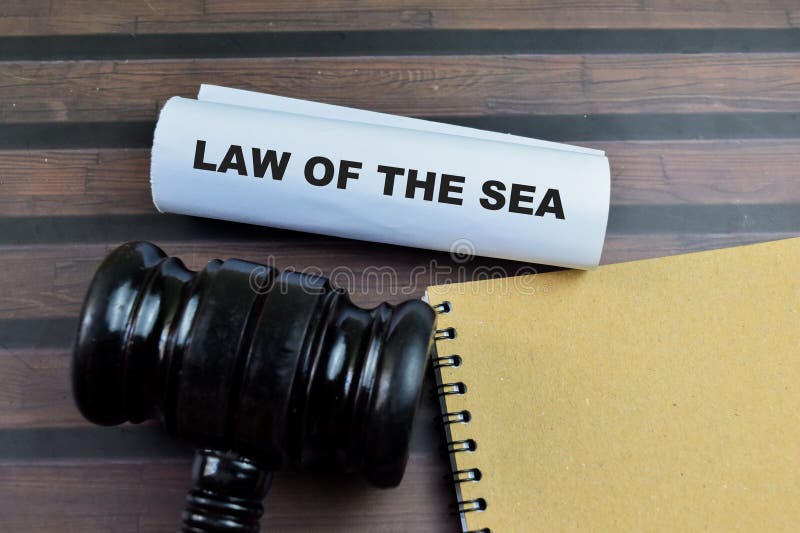 Law of the Sea Text on Document and Gavel Isolated on Office Desk ...