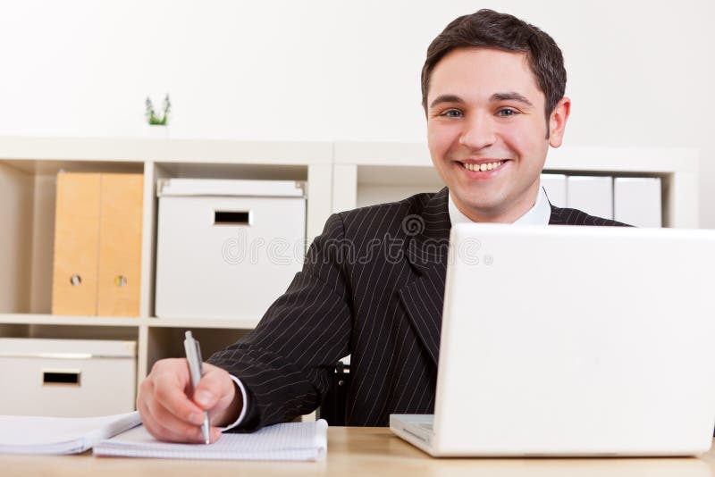 Law Student Learns with Laptop Stock Photo - Image of notepad ...