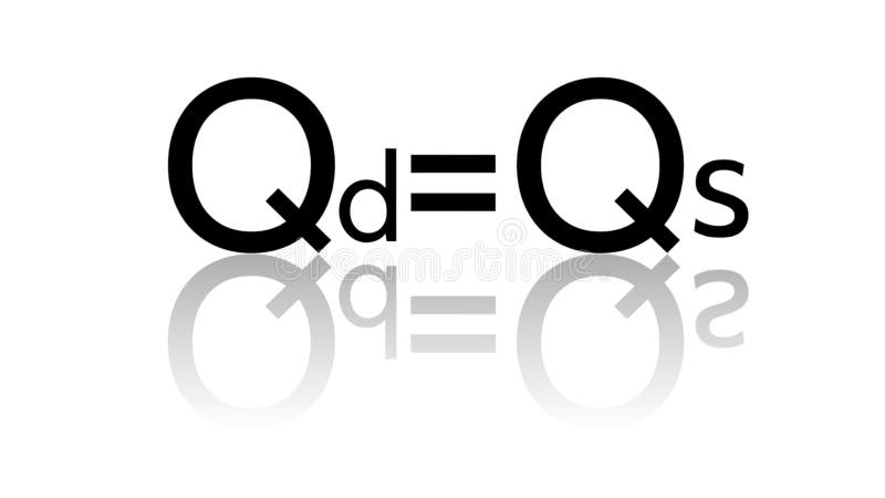 Law of Supply and Demand Equation. Stock Illustration - Illustration of ...