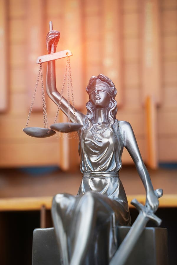 Law Theme,Lady Justice Statue on Wooden Background Stock Photo - Image ...