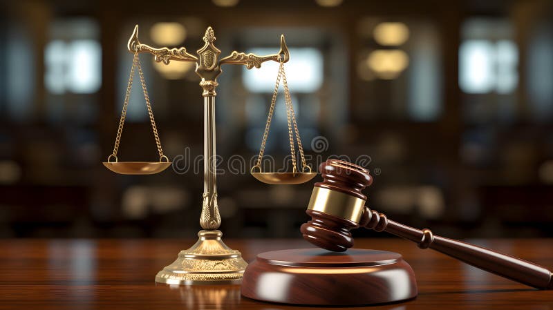 Law Theme, Mallet of the Judge. Neural Network AI Generated Stock ...