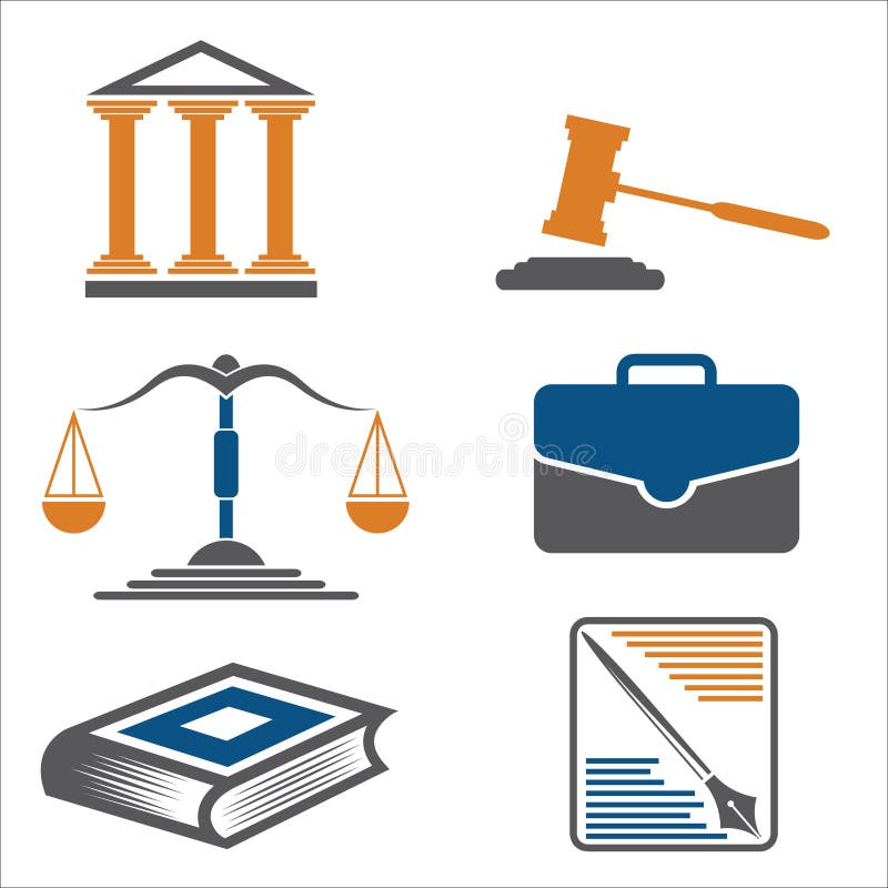 Law. Vector icons. art stock vector. Illustration of counsel - 61011441